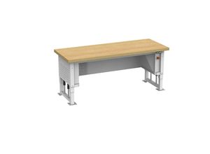 4024733016752 - Schwerlasttisch elektrisch höhenverstellbar Plattenbreite 2030 mm Flächentraglast 1000 kg lichtgrau RAL 7035 kaiserkraft