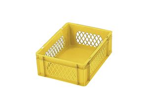 4031022090102 - Euro-Format-Stapelbehälter Wände durchbrochen Boden geschlossen LxBxH 400 x 300 x 145 mm gelb VE 5 Stk kaiserkraft