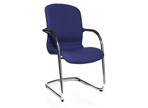 4014296966984 - Besucherstuhl Open Chair 110 royalblau   chrom mit Armlehnen Freischwinger 4014296966984 2 Stück