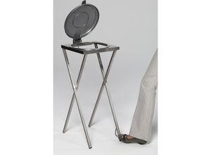 4030695036370 - VAR Hygiene-Müllsackständer aus Edelstahl für Volumen 120 l Pedal zur Deckelöffnung silbergrau