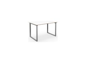 4061753268044 - Mehrzwecktisch DUO-O Trend gerade Platte Tiefe 800 mm Breite 1200 mm weiß   silber kaiserkraft