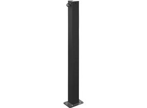 4061753096296 - Absperrpfosten 70 x 70 mm Eisenglimmer zum Aufdübeln mit 1 Öse Schake