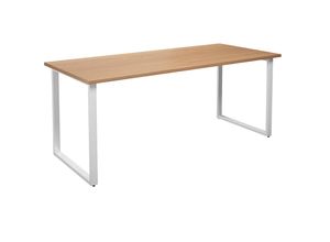 4061753263148 - Mehrzwecktisch DUO-O gerade Platte Tiefe 800 mm Breite 1800 mm Buche   weiß kaiserkraft