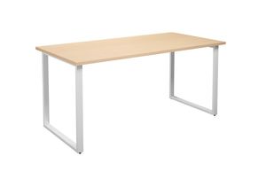 4061753262936 - Mehrzwecktisch DUO-O gerade Platte Tiefe 800 mm Breite 1600 mm Birke   weiß kaiserkraft