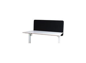 7332835223822 - Akustik-Tischtrennwand Softline Event nach unten hängend Höhe 650 mm Textil Breite 1400 mm schwarz kaiserkraft