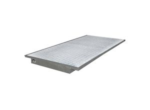 4052462030565 - eurokraft pro Regal-Einhängewanne mit verzinktem Gitterrost LxB 2650 x 1250   915 mm feuerverzinkt