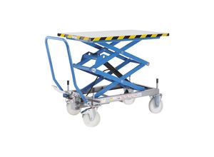 4054666005165 - eurokraft pro Doppelscheren-Hubtischwagen Tragfähigkeit 500 kg Hubbereich 380 - 1315 mm Polyamidreifen