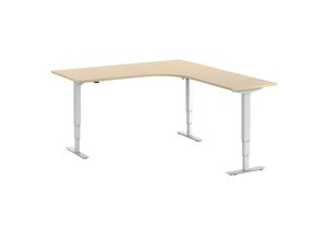 4061753259585 - Schreibtisch Atlanta elektrisch höhenverstellbar L-Form BxT 1800 x 2000 mm Birke weiß rechts kaiserkraft