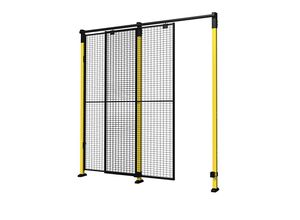 4061753094674 - Axelent Maschinenschutzgitter X-GUARD Türanbaupaket (ohne Türwandelement Stützen und Verriegelung) Schiebetür Höhe max 2500 mm Einzeltür Breite max 2200 mm