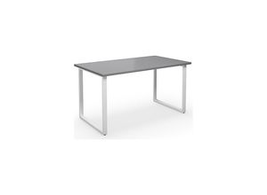 4061753262875 - Mehrzwecktisch DUO-O gerade Platte Tiefe 800 mm Breite 1400 mm lichtgrau   weiß kaiserkraft