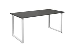 4061753263049 - Mehrzwecktisch DUO-O gerade Platte Tiefe 800 mm Breite 1600 mm dunkelgrau   weiß kaiserkraft