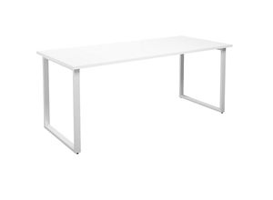 4061753263261 - Mehrzwecktisch DUO-O gerade Platte Tiefe 800 mm Breite 1800 mm weiß   weiß kaiserkraft