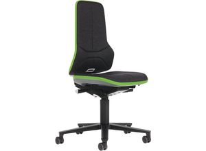 4016849531694 - NEON Arbeitsdrehstuhl Rollen Permanentkontakt Stoff Flexband grün bimos