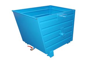 4052462009325 - eurokraft pro Späne-Stapelkipper BSS mit Siebblecheinsatz Volumen 07 m³ lichtblau