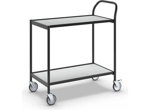 7330726305183 - Tischwagen 2 Etagen LxB 800 x 420 mm schwarz grau ab 5 Stk