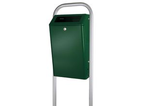 8713631020492 - Abfallsammler mit Metall-Inneneimer Volumen 50 l BxHxT 305 x 725 x 400 mm grün kaiserkraft