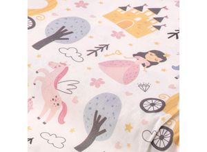 4058896388654 - Baumwollstoff Prinzessin & Einhorn natur-color