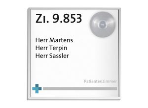 4060081702893 - MADRID Silver Line Vario Türschild selbstklebend Kunststoff entspiegelt für Format 148 x 144 mm kaiserkraft