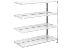 4250623736060 - Akten-Schraubregal lichtgrau RAL 7035 Regalhöhe 1150 mm doppelseitig Anbauregal Breite x Tiefe 1000 x 600 mm hofe