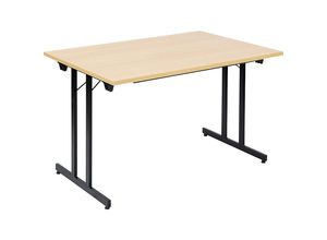 4061753246639 - Klapptisch F25 BxT 1200 x 800 mm Platte Buche-Dekor Gestell schwarz kaiserkraft