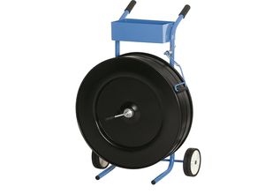 4030198176061 - Bandabroller für PP-Band für Bandbreite 16 mm fahrbar mit Ablagefach und Bügelbremse ratioform