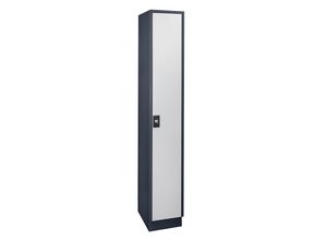 4250618247601 - Garderobenschrank 1 Abteil à 300 mm Breite anthrazitgrau   lichtgrau