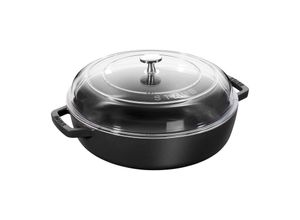 3272340030154 - Braisers Schmorpfanne mit Glasdeckel 28 cm rund Schwarz Gusseisen