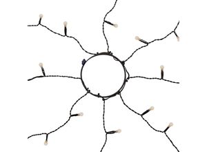 7318306329804 - E (A bis G) LED-Baummantel KONSTSMIDE Weihnachtsdeko aussen Christbaumschmuck Lichterketten Gr Dioden 560 St Kabellänge 10 m x Gesamtlänge 156 m schwarz Ring Ø 17 mit Globes 8 Stränge à 70 Dioden vormontiert 560 Dioden