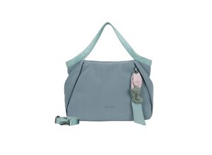4059065272385 - Schultertasche FRITZI AUS PREUSSEN Slouchy Damen Gr B H T 48cm x 30cm x 48cm blau Nylon Taschen mit Knotenanhänger