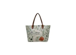 8680544264155 - Weekender Weekender Schultertaschen This Is Our Happy Place Damen Damen Gr B H T 30cm x 16cm onesize grün Lacklederimitat Taschen Handgefertigt