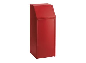 8713631019304 - Wertstoffsammler Stahlblech Volumen 70 l BxHxT 408 x 1007 x 405 mm rot kaiserkraft