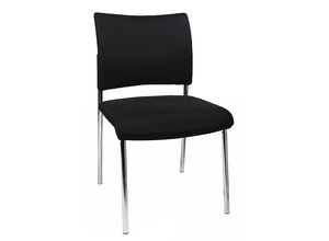 4014296961958 - Besucherstuhl stapelbar 4-Fuß Rückenlehne gepolstert VE 2 Stk schwarz Topstar