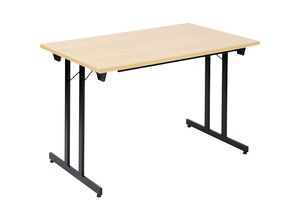 4061753246592 - Klapptisch F25 BxT 1200 x 700 mm Platte Buche-Dekor Gestell schwarz kaiserkraft