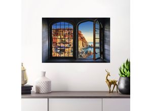 4049009360711 - Wandsticker QUEENCE Italien bunt B60cm H40cm Vinyl Wandtattoos Wandsticker Wandbild selbstklebend 3D Fenster