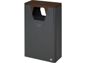 4067129021633 - VAR Wertstoffsammler im Außenbereich Volumen 60 l HxBxT 890 x 300 x 550 mm eisenglimmer braun