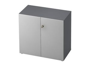4032062157749 - eurokraft pro Aktenschrank Flügeltüren 1 Fachboden graphit   lichtgrau