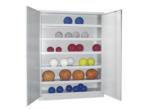 4055955090497 - Ball-Flügeltürschrank Höhe 1950 mm mit Vollblech-Türen Breite 1500 mm grau Pavoy