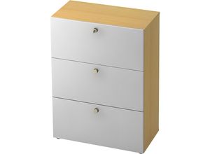 4032062025932 - eurokraft pro Hängeregistraturschrank HxBxT 1100 x 800 x 420 mm Buche   alusilber