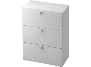 4032062156117 - eurokraft pro Hängeregistraturschrank HxBxT 1100 x 800 x 420 mm weiß   alusilber