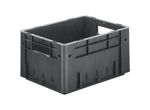4031022031167 - Schwerlast-Euro-Behälter Polypropylen Volumen 175 l LxBxH 400 x 300 x 210 mm Wände geschlossen Boden geschlossen grau VE 4 Stk kaiserkraft