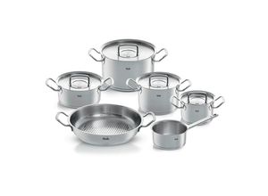 4009209384924 - Topf-Set Original-Profi Collection Edelstahl 18 10 (Set 6-tlg 3 KT (16 20 24cm) BT 20cm Kasserolle 16cm +Gratis Servierpfanne 28cm) Induktionsgeeignet Metalldeckelausführung silberfarben