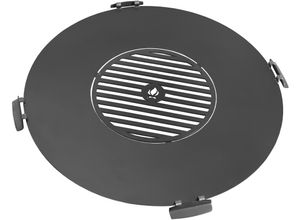 5902709572886 - Grillplattenaufsatz COOKKING schwarz Ø78cm Stahl Backbleche mit Grillrost Ø 78 cm für Feuerschalen geeignet 5902709572886 - Grillplattenaufsatz COOKKING schwarz Ø78cm Stahl Backbleche mit Grillrost Ø 78 cm für Feuerschalen geeignet