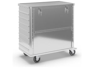 4260257922821 - Alu-Kastenwagen absenkbare Seitenwand mit Deckel abschließbar Volumen 355 l Gmöhling