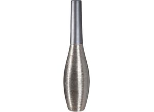 4063387599532 - Bodenvase GILDE Bodenvase Kegel London anthrazitfarben H 73 cm grau (anthrazitfarben) B17cm H73cm T17cm Ø17cm Keramik Vasen
