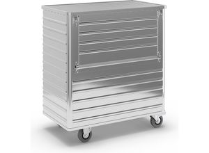 4260257922692 - Alu-Kastenwagen abklappbare Seitenwand mit Deckel abschließbar Volumen 1050 l Gmöhling