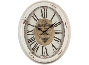 4050223846547 - Wanduhr La Beaujolaise Wanduhr 47cm weiß B38cm H46cm T6cm Wanduhren