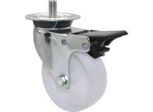 4001073001099 - Apparate-Lenkrollen Rad-Ø 75 mm VE 4 Stk Lenkrolle mit Feststeller Gewindestift Wagner