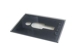 4060081708413 - Türschild Piktogramm WC Braille HxB 148 x 105 mm selbstklebend Herren kaiserkraft