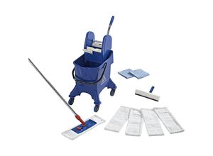 4061753018052 - Profi-Reinigungs-Set mit Einfachfahreimer 30 l Klapphalter mit 2-teiligem Chromstiel kaiserkraft