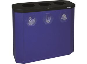 4031068195960 - Wertstoffsammler Sixco smart Volumen 3 x 45 l ultramarinblau kaiserkraft